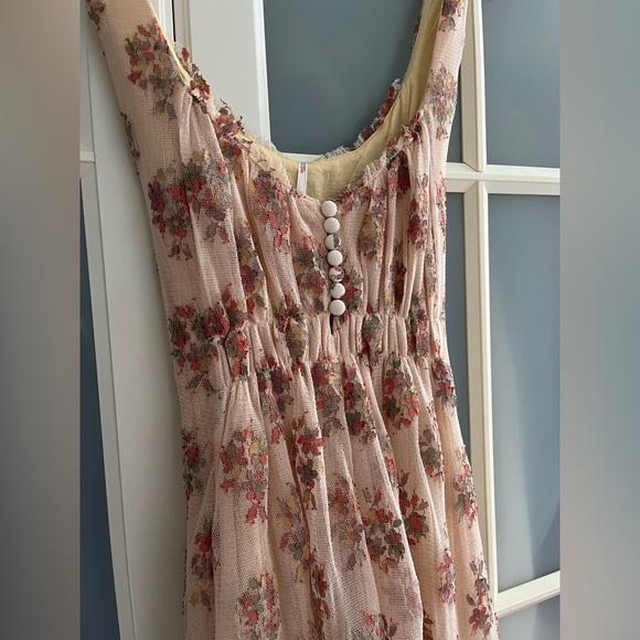 Free People | Dresses | Free People Natural Heart Floral Stretch Mesh ...